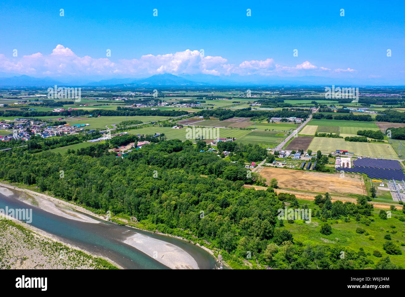Aerial Photography of Tokachi, Hokkaido, Japan Stock Photo - Alamy