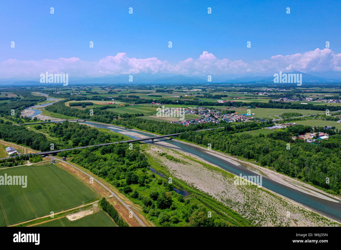 Aerial Photography of Tokachi, Hokkaido, Japan Stock Photo - Alamy