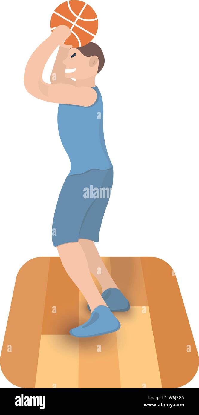 Basketball player icon. Sport label on white Background. Character ...