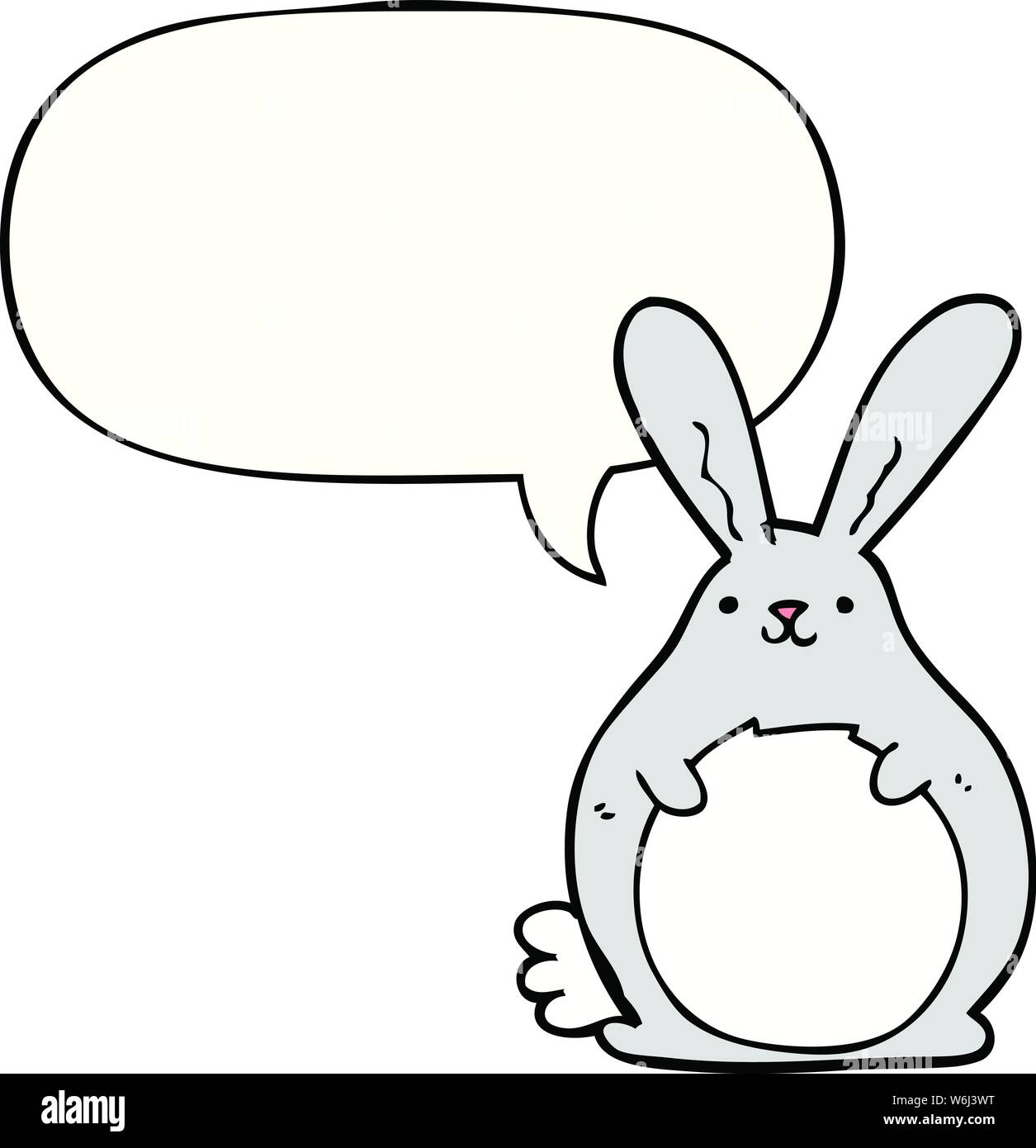 Cartoon illustration rabbit talking Cut Out Stock Images & Pictures - Alamy
