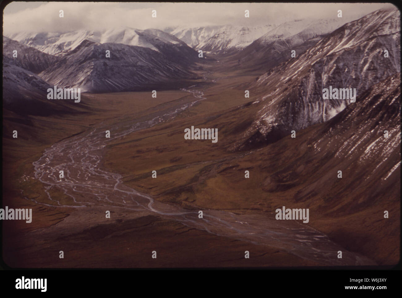 LARGE VALLEY WEST OF THE PIPELINE ROUTE IN THE UPPER ATIGUN VALLEY. THE ...