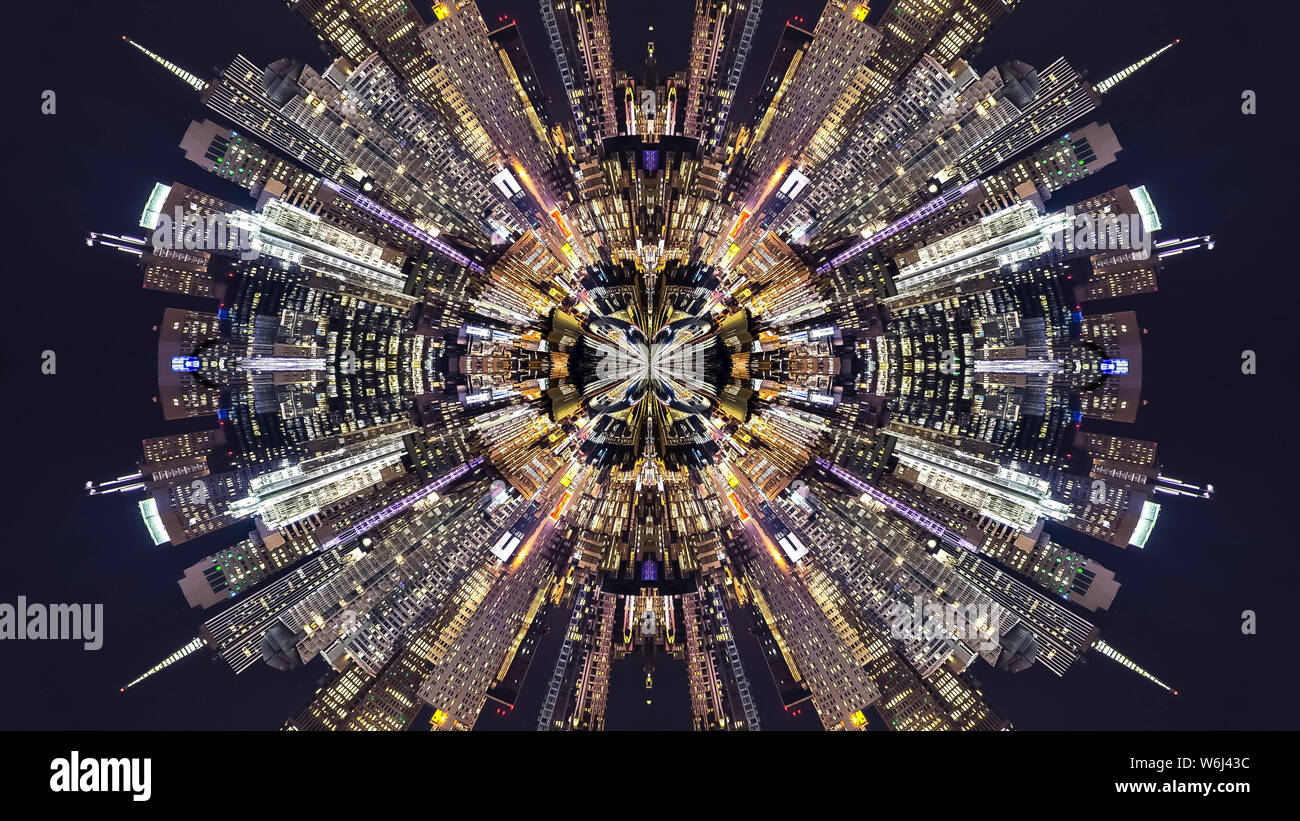 Panorama frame Radial shape with night San Francisco skyline Stock ...