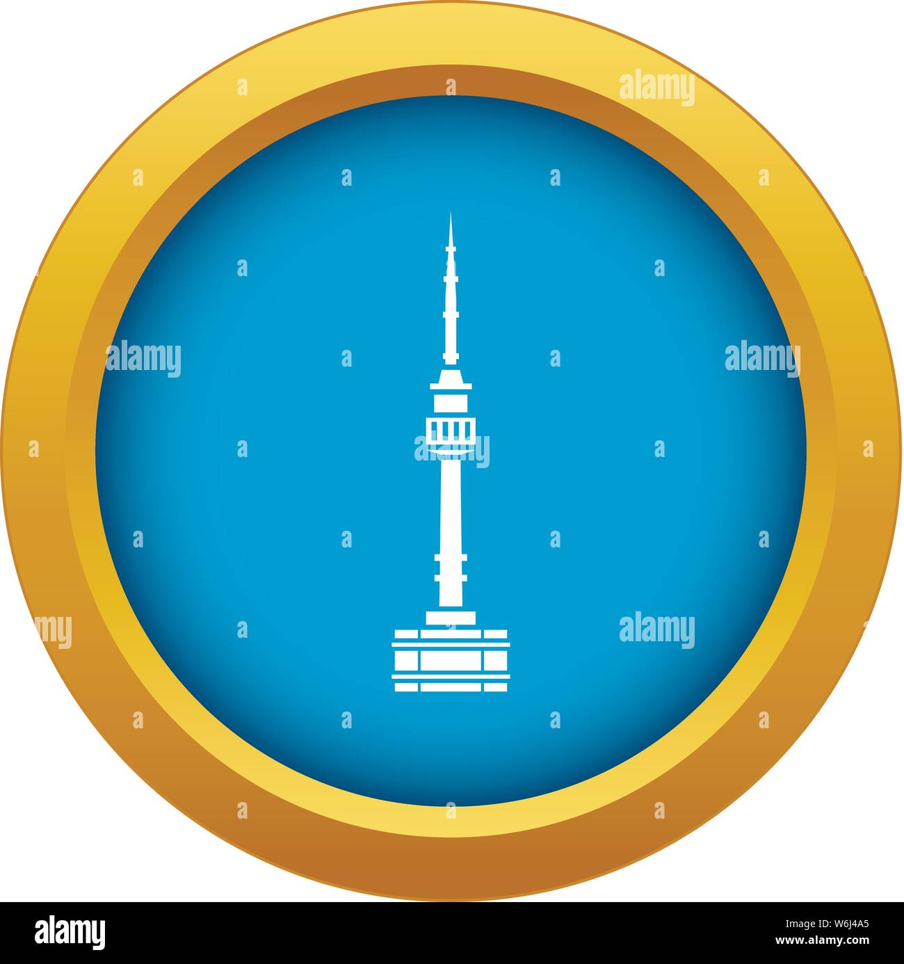 Namsan tower in Seoul icon blue vector isolated Stock Vector Image ...