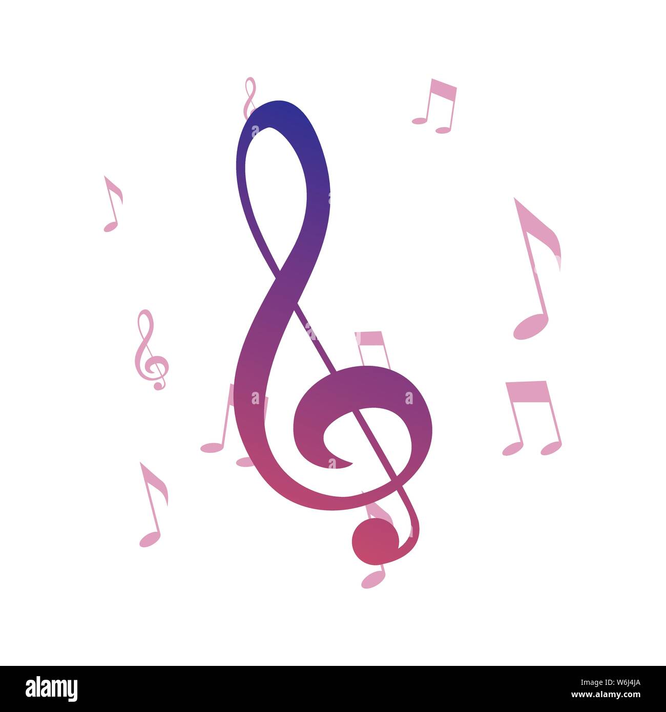 music notes melody symbol background vector illustration Stock Vector ...