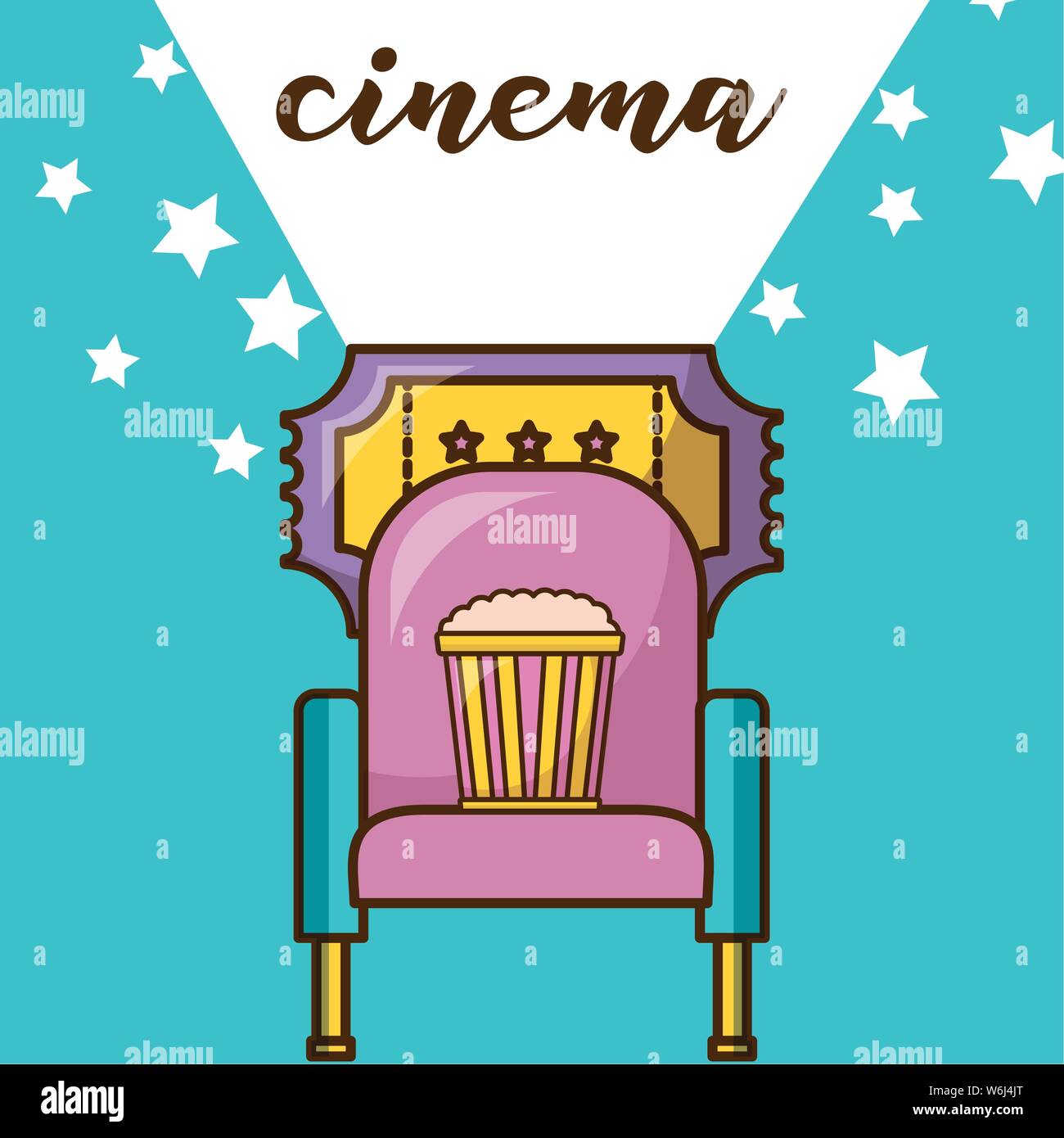 Cinema icon set over blue background design Stock Vector Image & Art ...