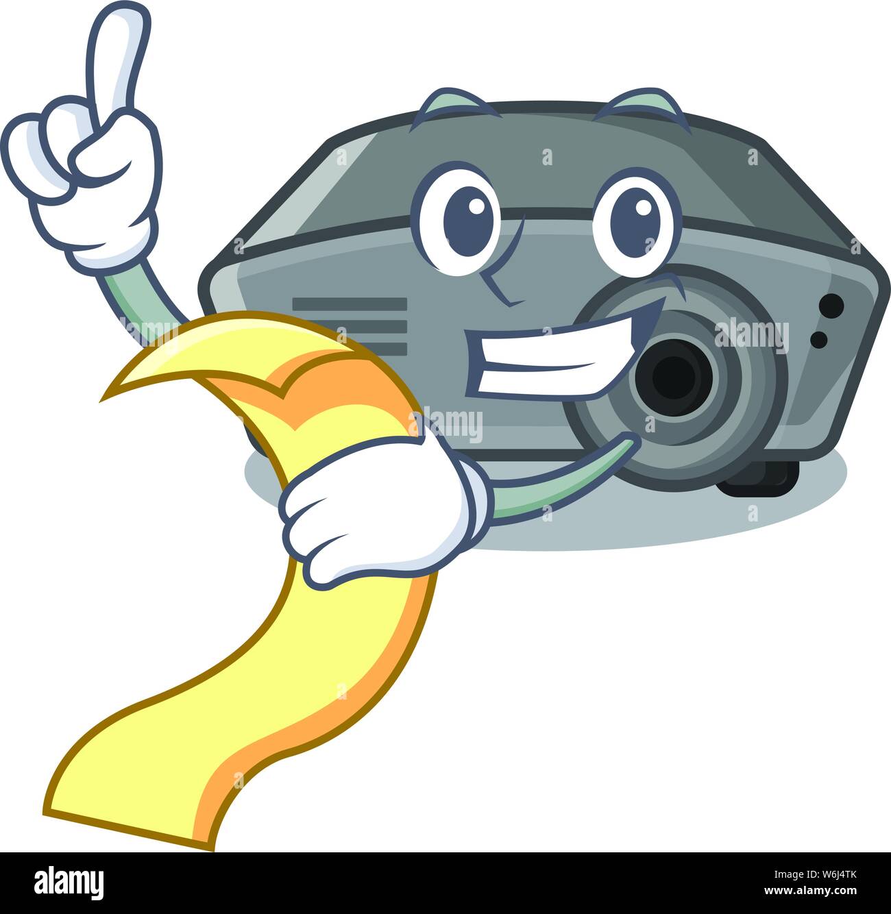 With menu projector in the a cartoon shape Stock Vector Image & Art - Alamy