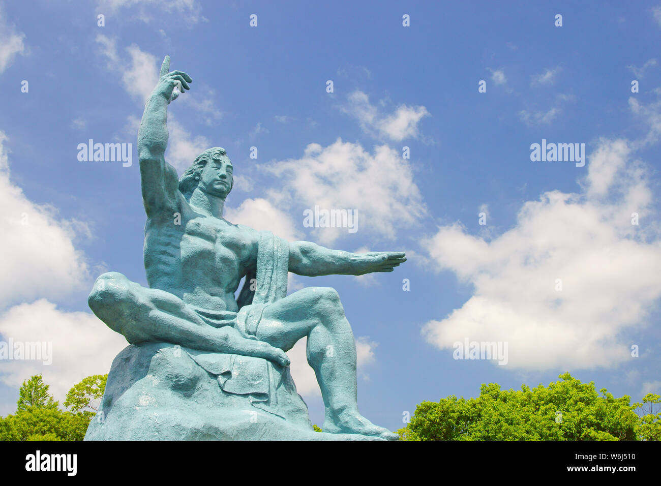 Peace Statue in Nagasaki Peace Park, Japan Stock Photo - Alamy