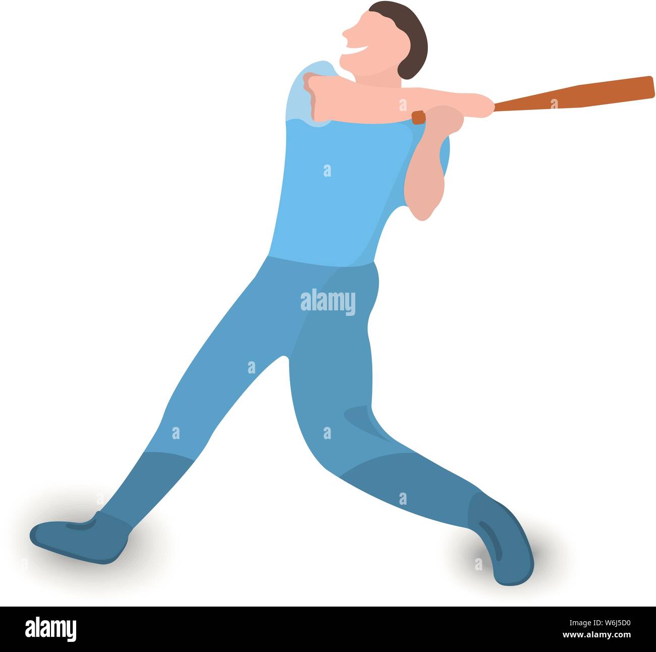 Baseball player icon. Sport label on white Background. Character ...