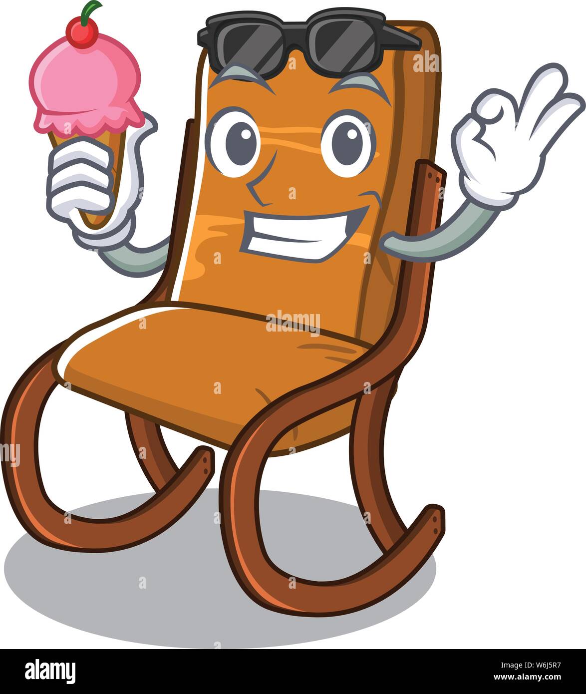 Cartoon character ice cream shake Cut Out Stock Images & Pictures - Alamy