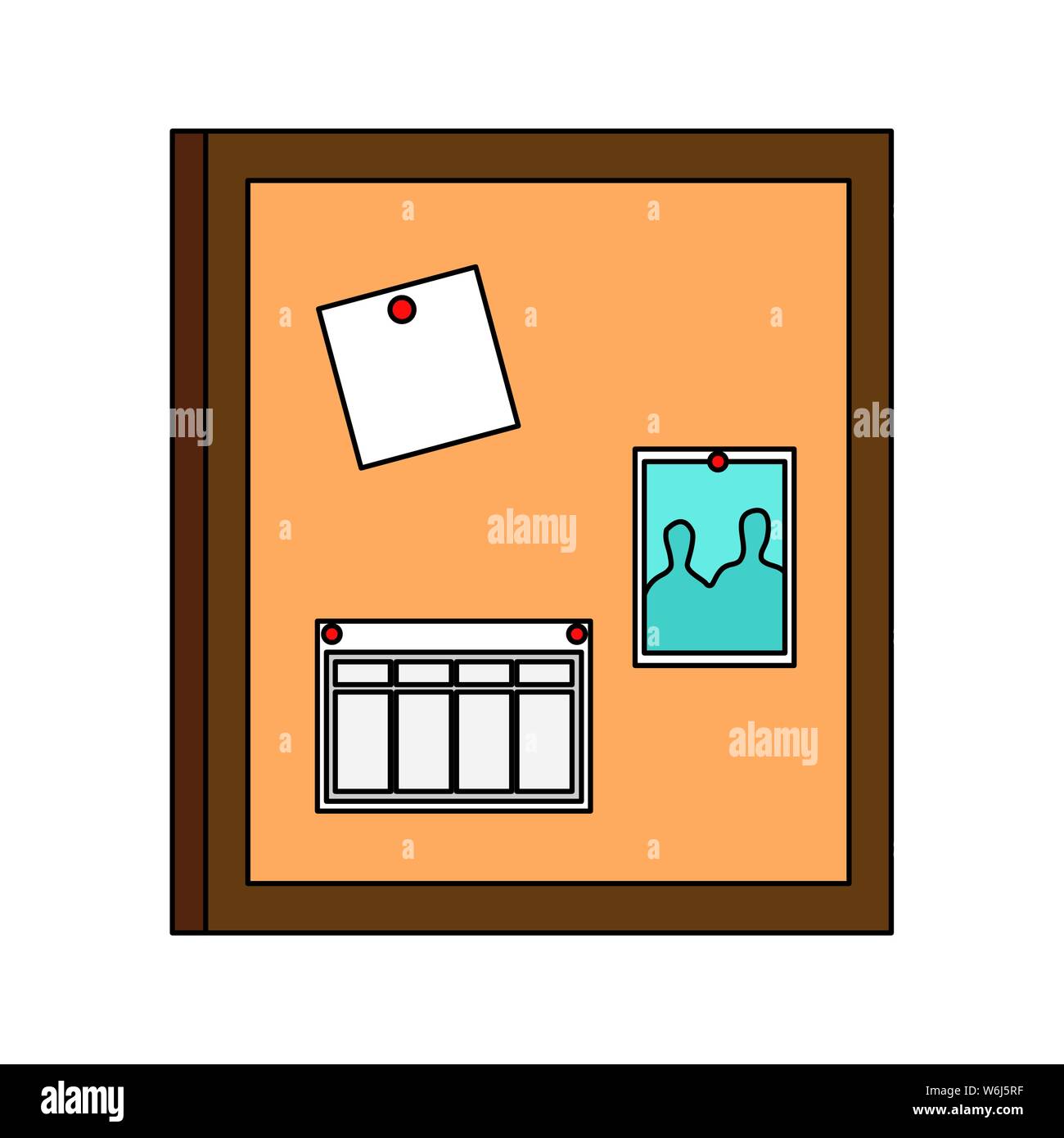 office notes board isolated icon Stock Vector Image & Art - Alamy