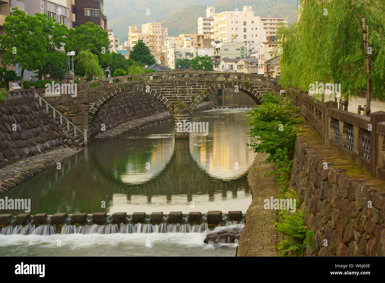 Double arch bridge at sunset Stock Photo - Alamy