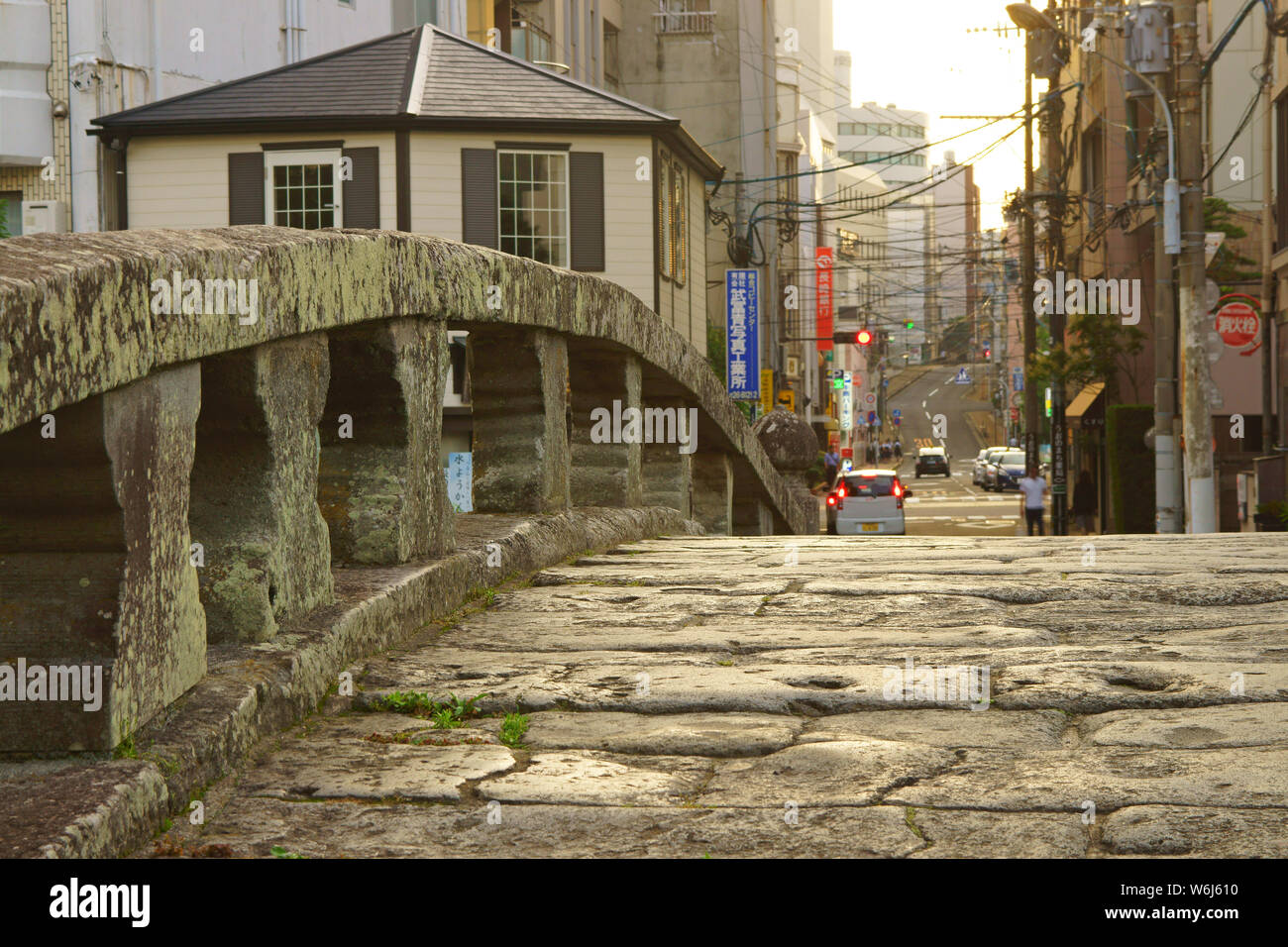 Double arch bridge at sunset Stock Photo - Alamy