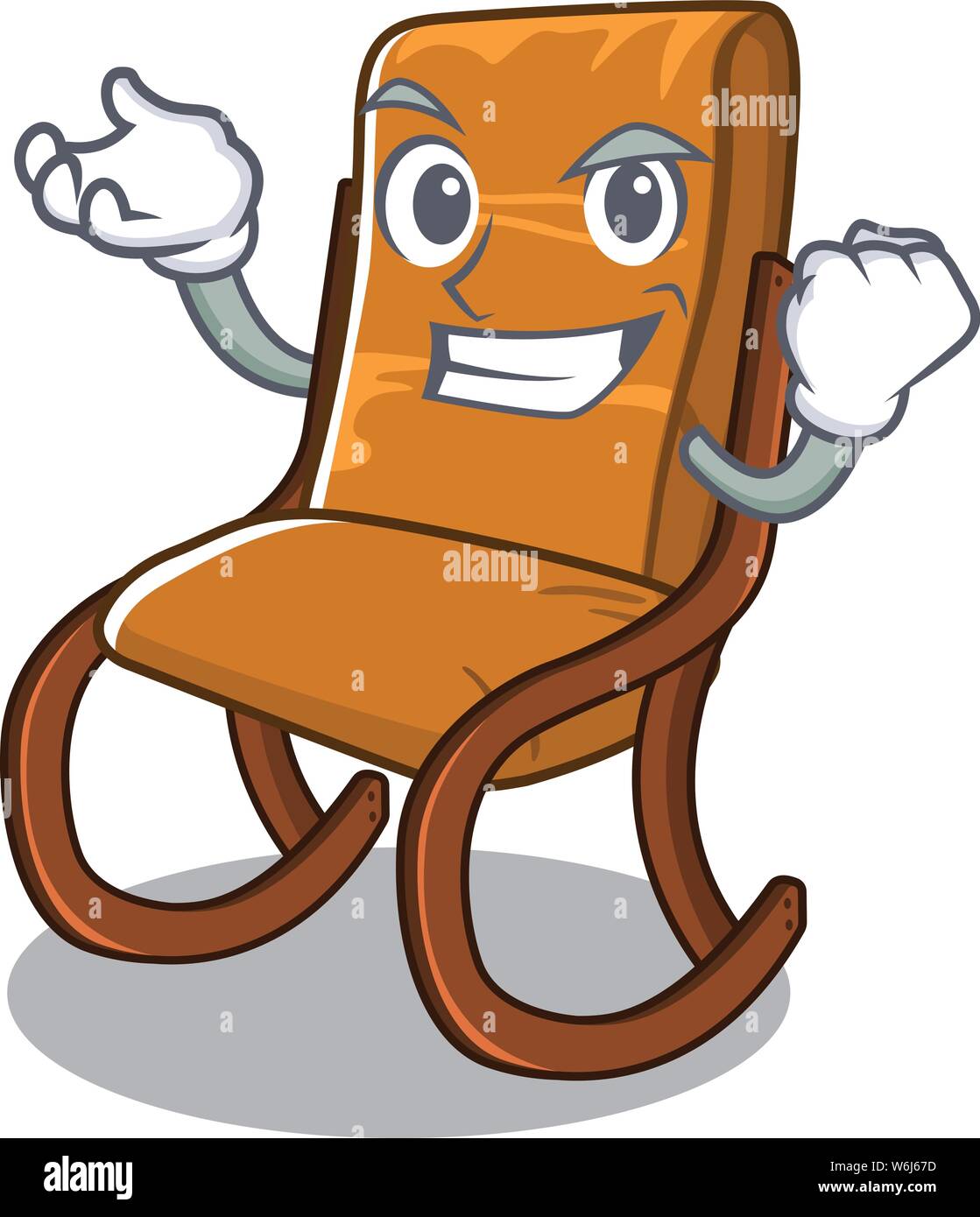 Successful rocking chair isolated in the character Stock Vector Image ...