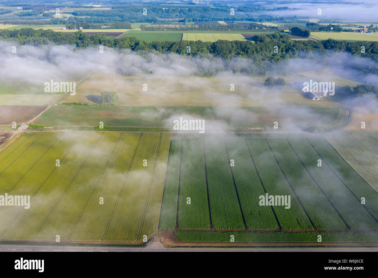 Tokachi in foggy day, Hokkaido, Japan Stock Photo - Alamy