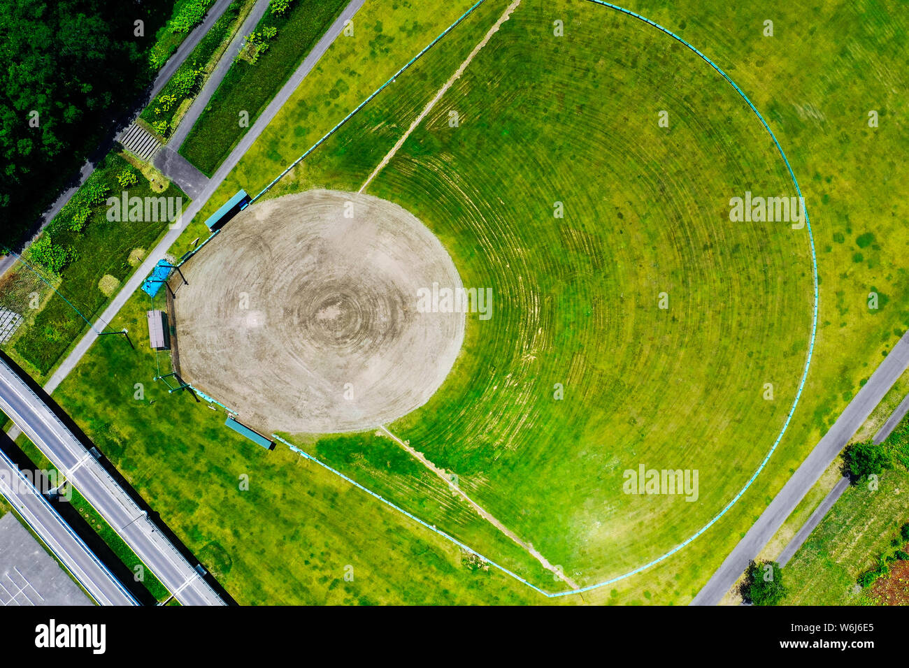 Baseball ground, aerial photography Stock Photo - Alamy
