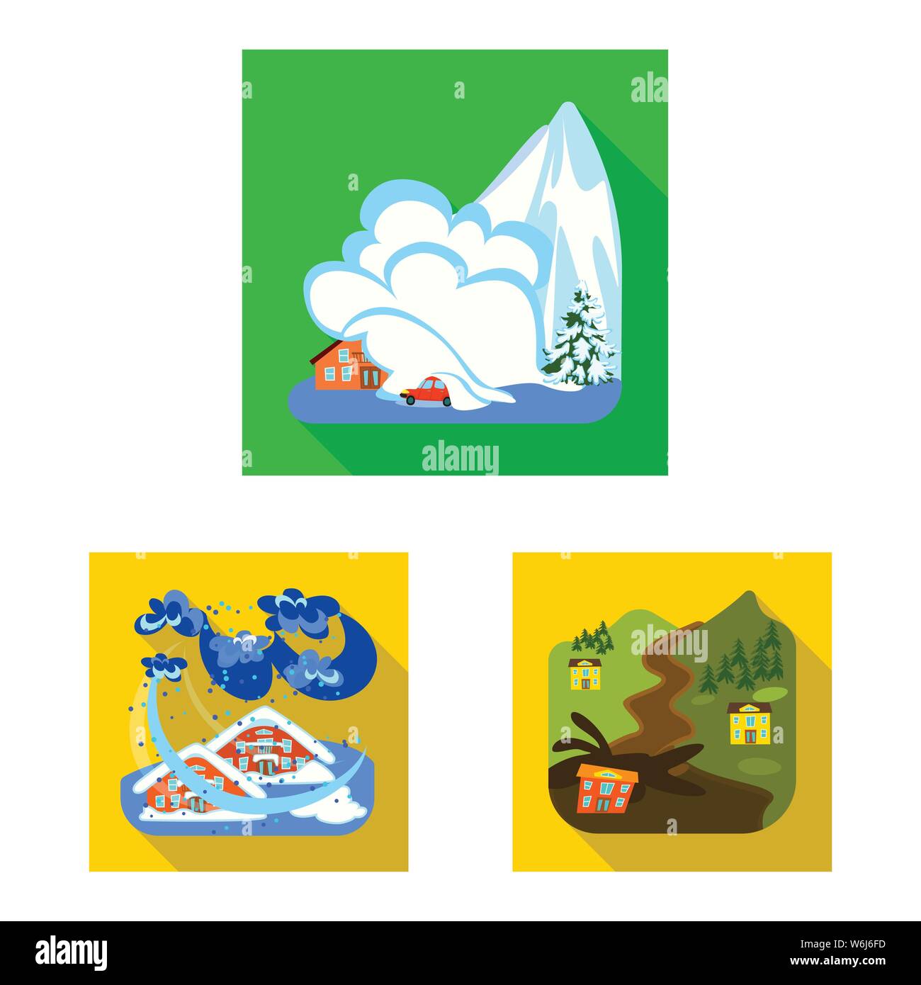 Vector design of collapse and environment logo. Collection of collapse ...