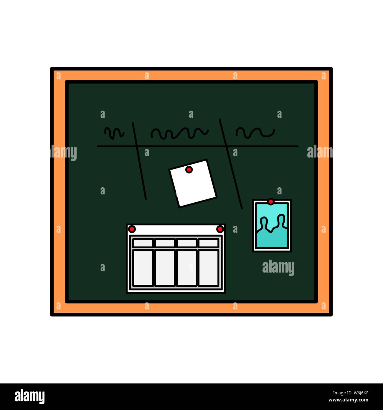 office notes board isolated icon Stock Vector Image & Art - Alamy