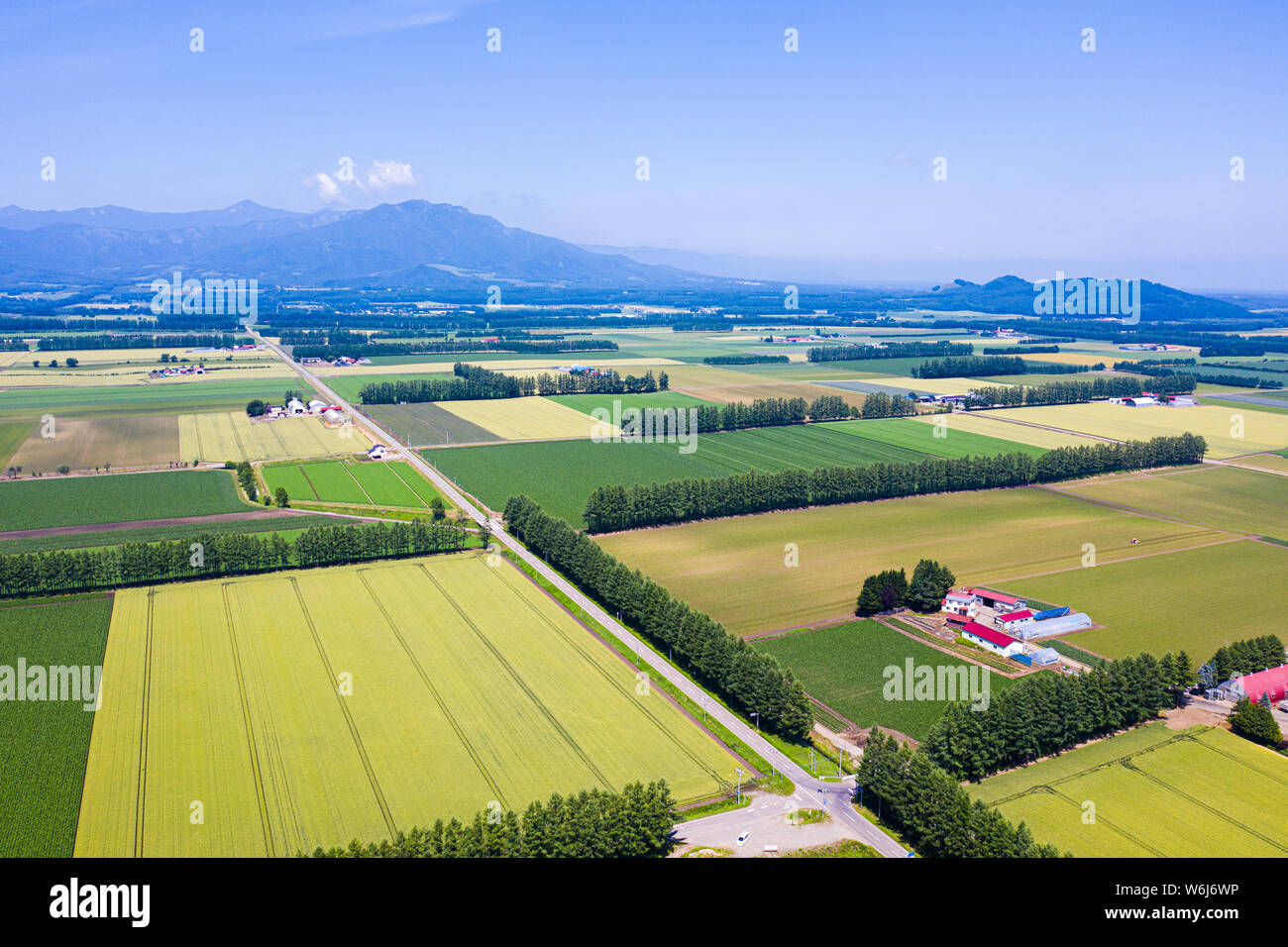 Aerial Photography of Tokachi, Hokkaido, Japan Stock Photo - Alamy