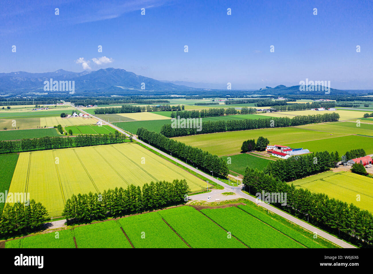 Aerial Photography of Tokachi, Hokkaido, Japan Stock Photo - Alamy