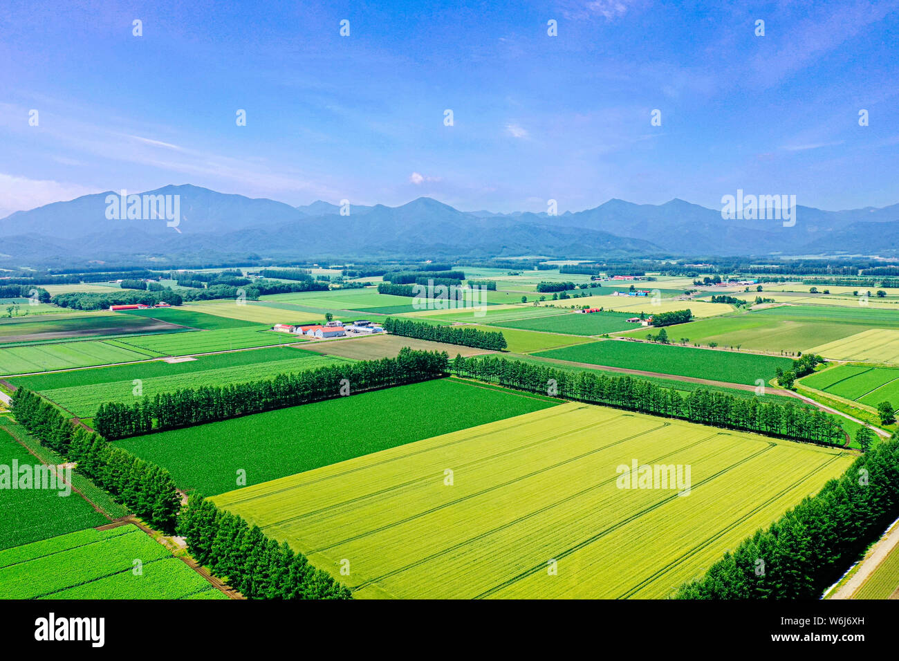 Aerial Photography of Tokachi, Hokkaido, Japan Stock Photo - Alamy