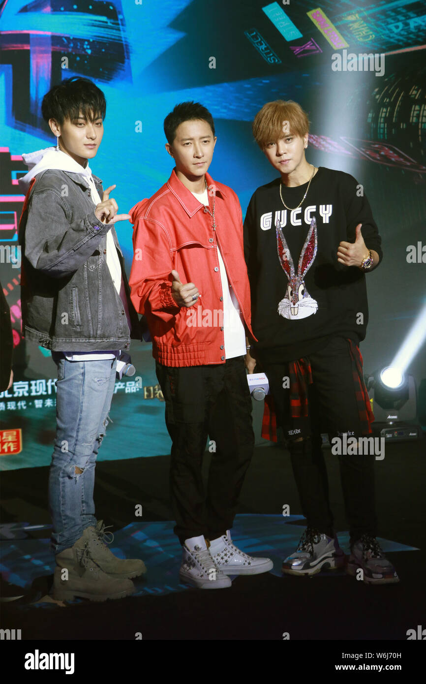 (From left) Chinese singer and actor Huang Zitao, better known as Z.Tao ...