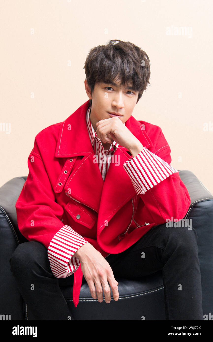 Chinese actor Kenny Lin or Lin Gengxin poses for portrait photos during ...