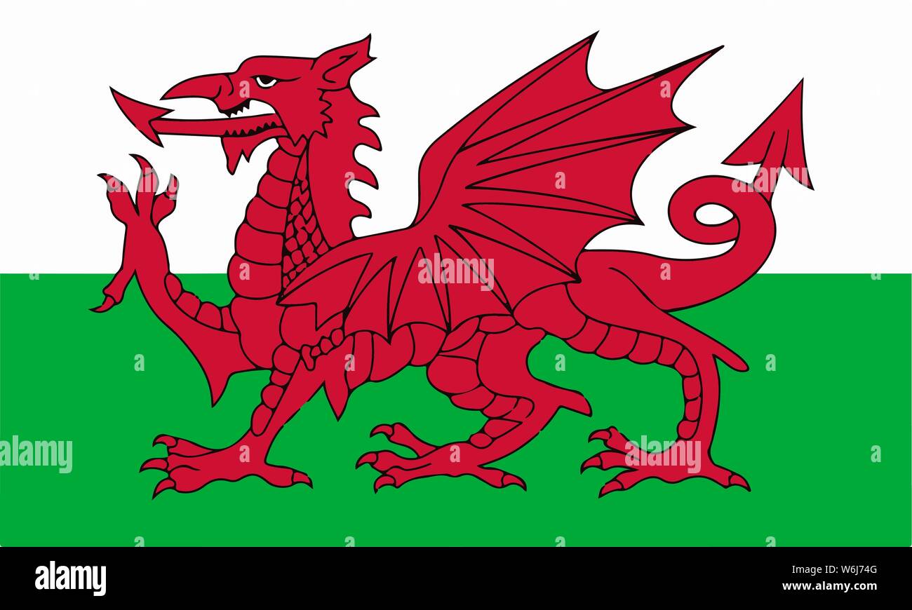 Flag of Wales Vector illustration eps 10 Stock Vector Image & Art - Alamy