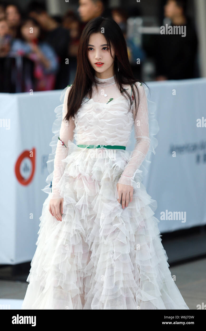Chinese singer and actress Ju Jingyi arrives for the 25th Chinese Top ...