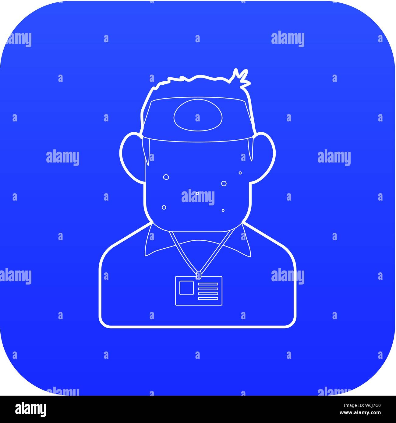 Salesman icon blue vector Stock Vector Image & Art - Alamy