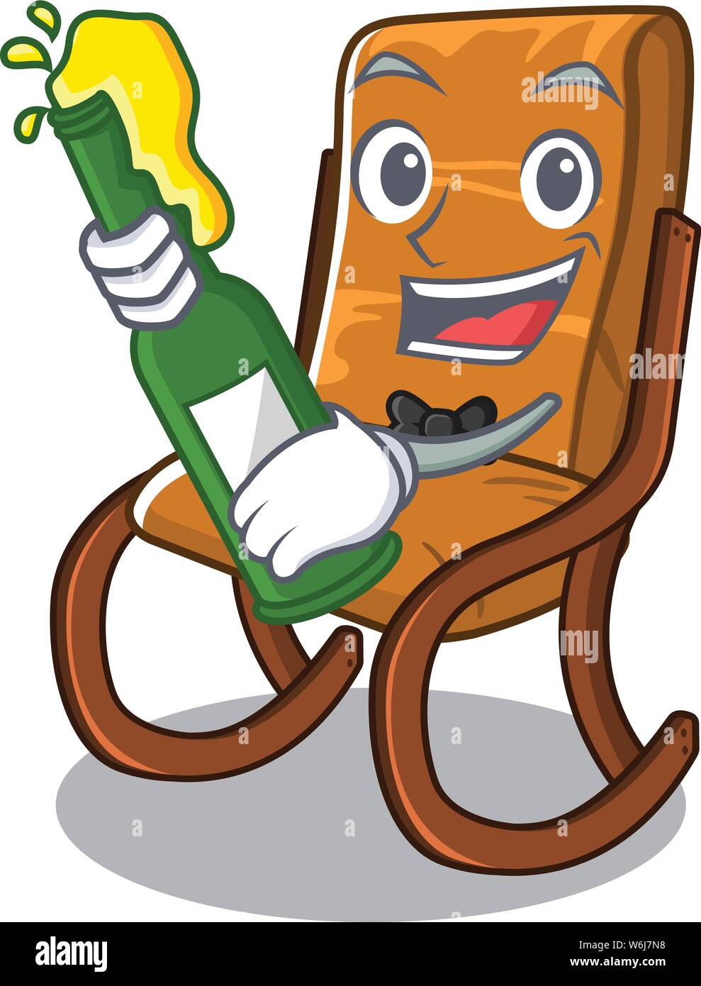 With beer toy rocking chair above cartoon table Stock Vector Image ...