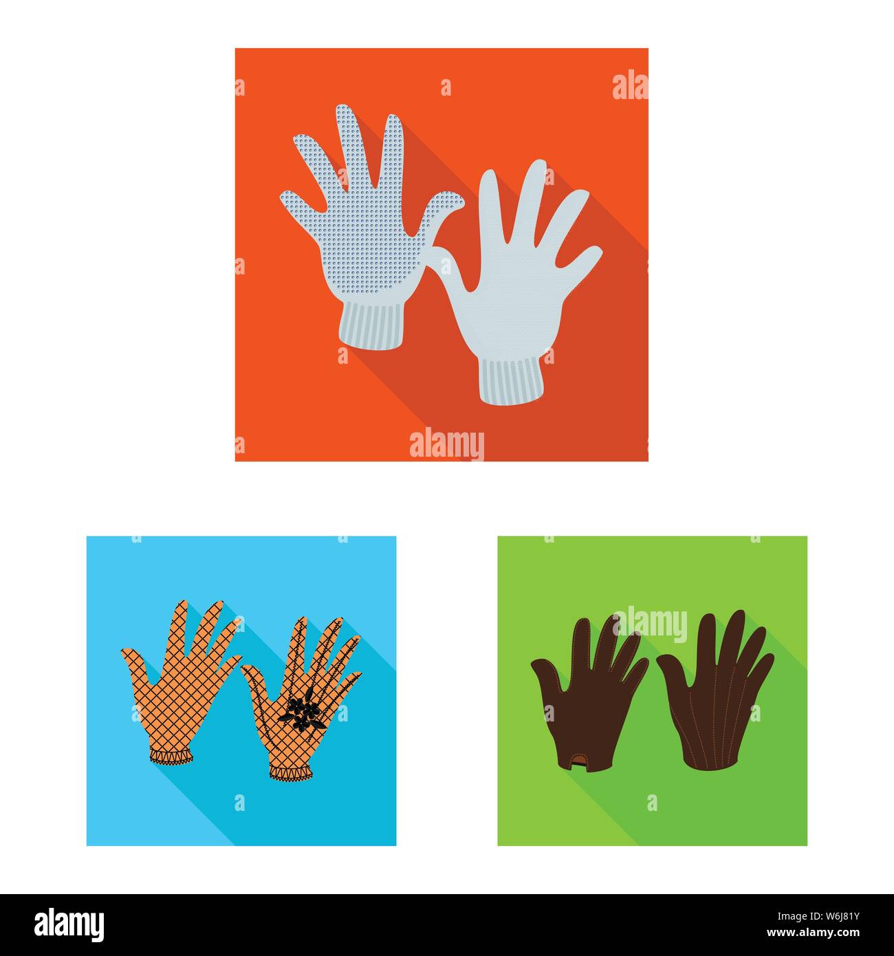 Vector illustration of own and textile sign. Collection of own and ...