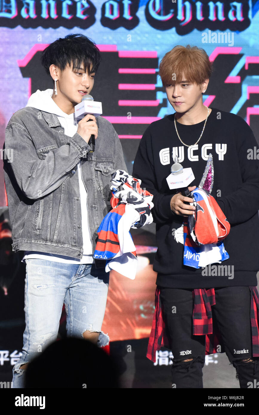 (From left) Chinese singer and actor Huang Zitao, better known as Z.Tao ...