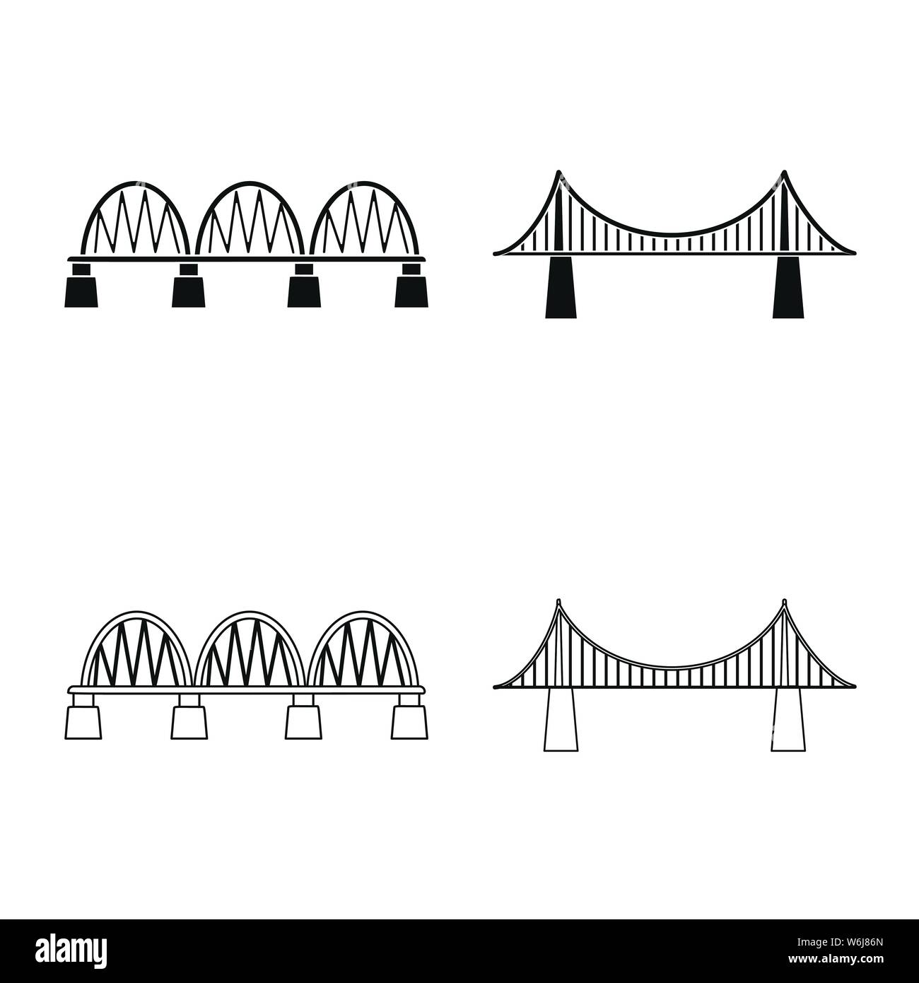 Isolated object of connection and design sign. Set of connection and side stock vector ...