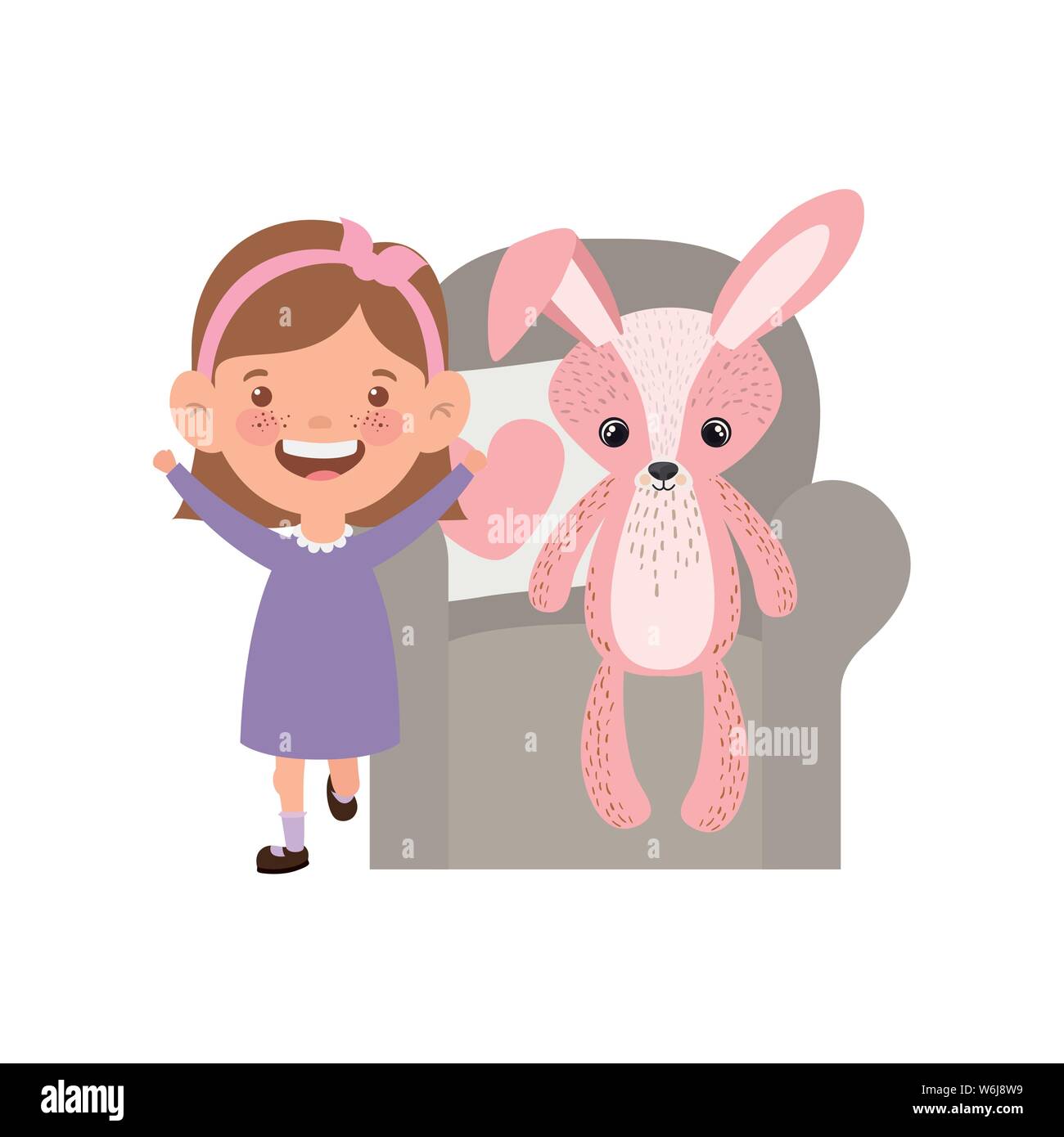 Isolated girl cartoon design vector illustration Stock Vector Image ...