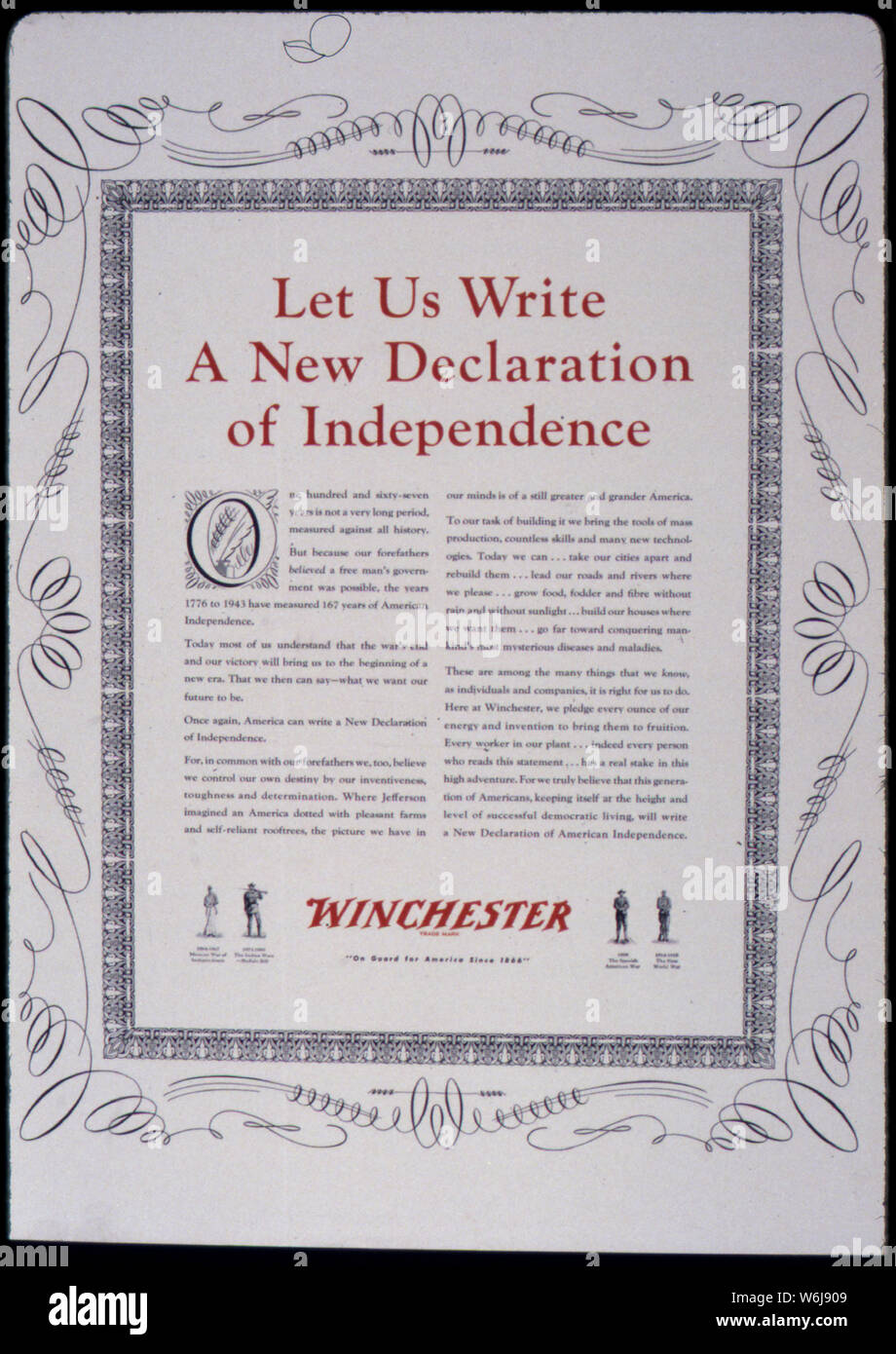 Let Us Write A New Declaration of Independence Stock Photo - Alamy