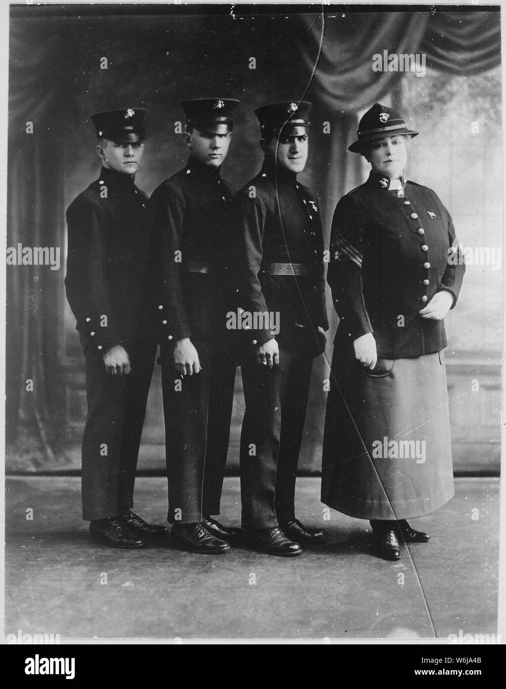 Lillian Russell shown as a U.S. Marine Corps Woman Reserve, with ...