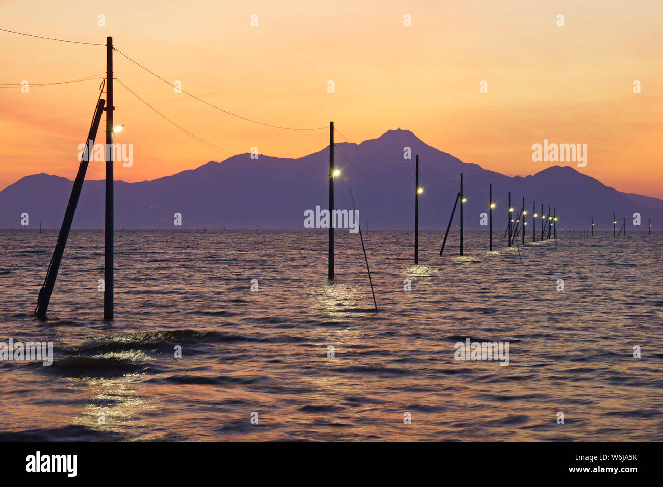 Nagabeta Fishery Tidal Road, Kumamoto Prefecture, Japan Stock Photo - Alamy