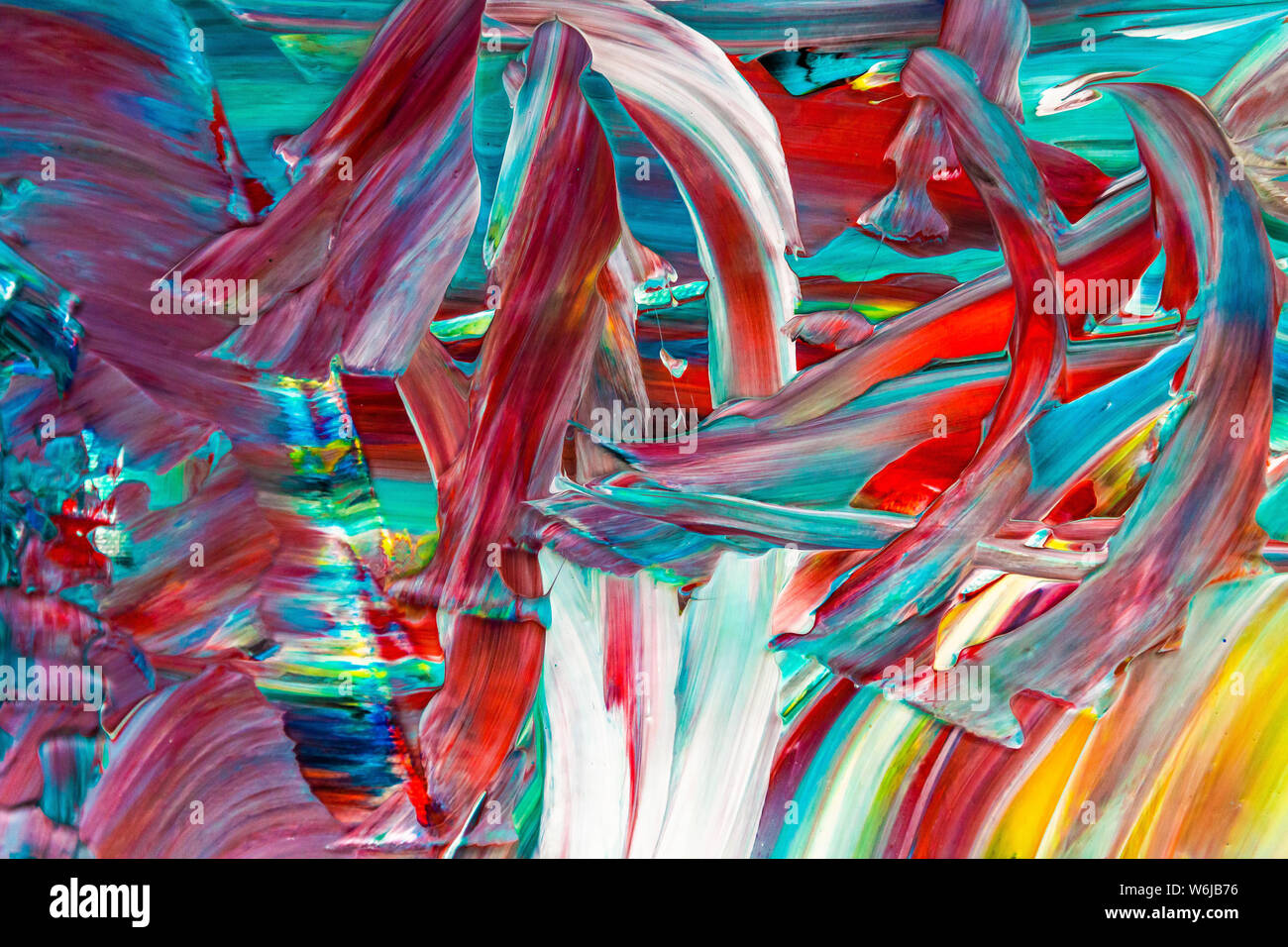 Abstract art painting background, paint texture close up, brush strokes ...