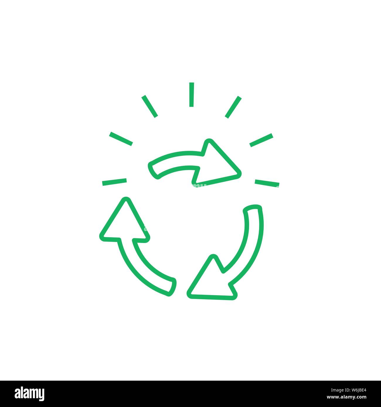 recycling arrows symbol isolated icon vector illustration design Stock ...