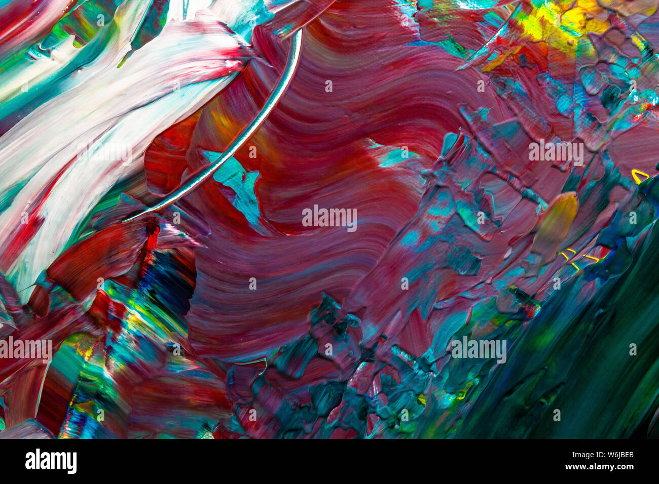 Abstract art painting background, paint texture close up, brush strokes ...
