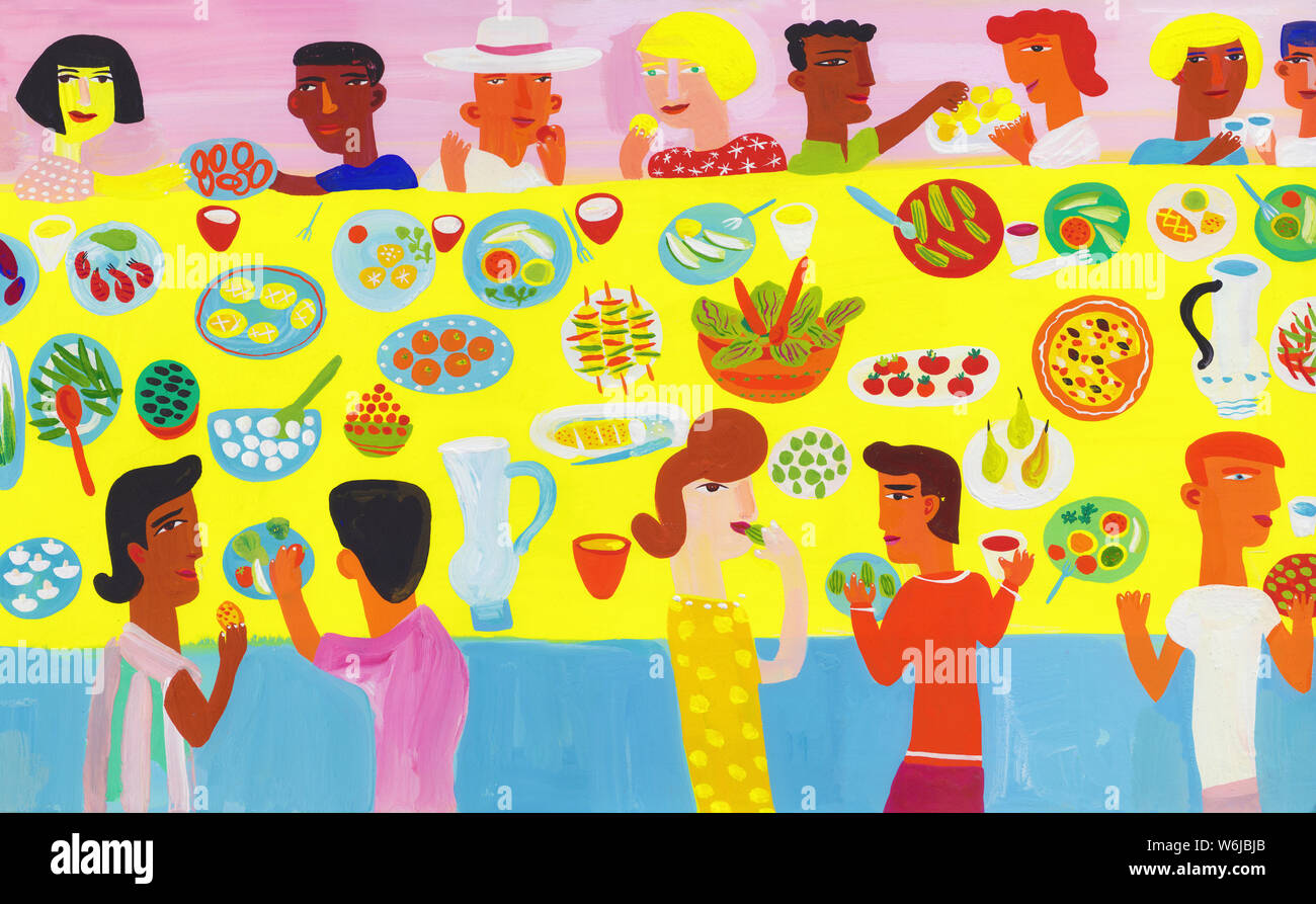 Tables sharing drinks hi-res stock photography and images - Alamy