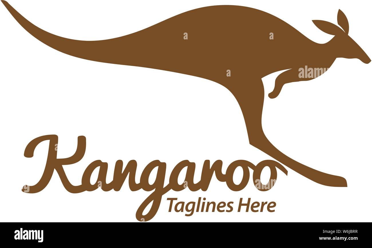 creative colorful Kangaroo logo design vector illustration template ...