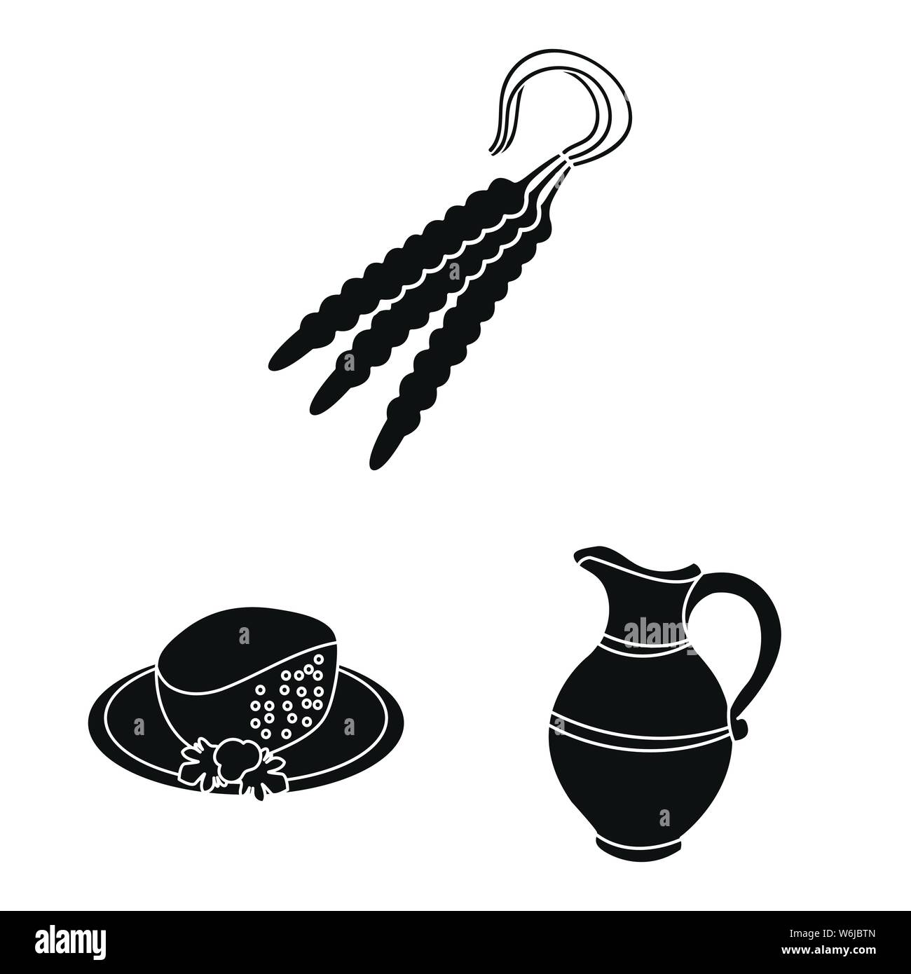 Isolated object of heritage and originality sign. Collection of ...