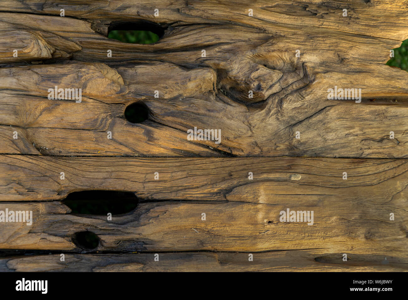 Old wood rough texture background with knots and hole with copyscape ...