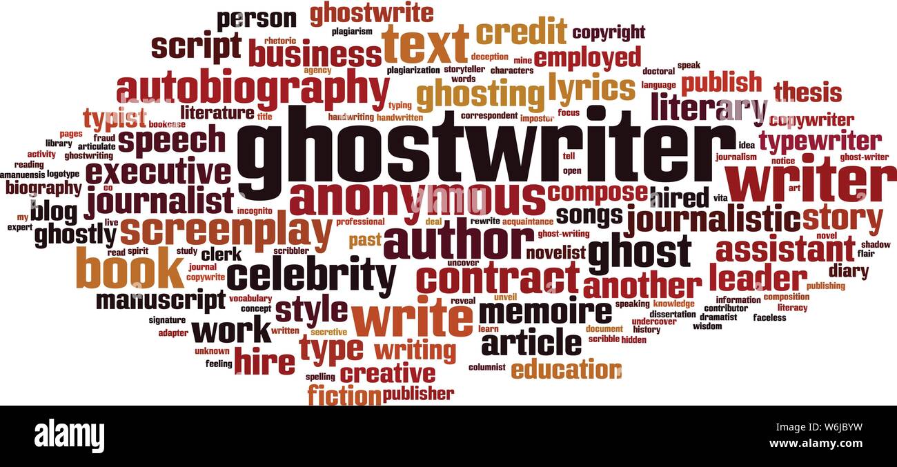 Ghostwriter word cloud concept. Collage made of words about ghostwriter ...