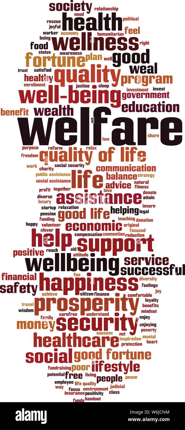 Welfare word cloud concept. Collage made of words about welfare. Vector ...