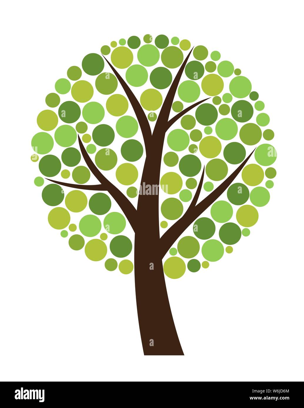 Abstract Vector Green Tree Illustration Stock Vector Image & Art - Alamy