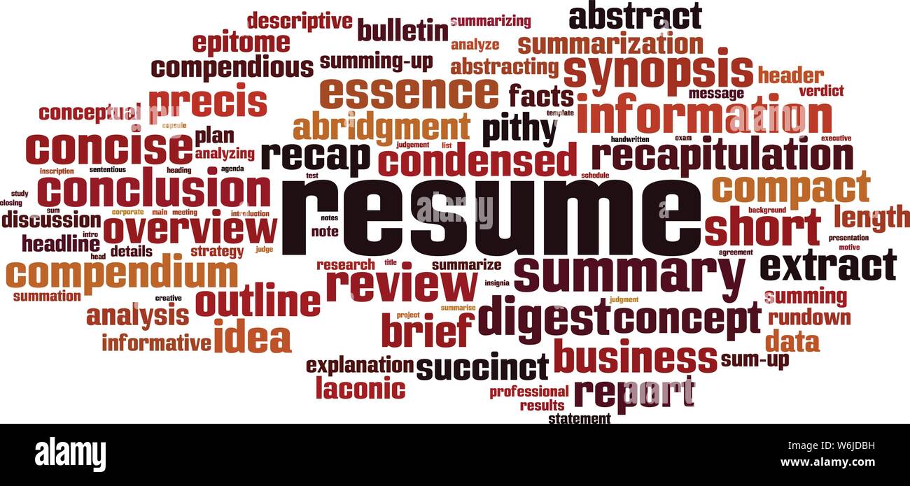 Resume word cloud concept. Collage made of words about resume. Vector ...