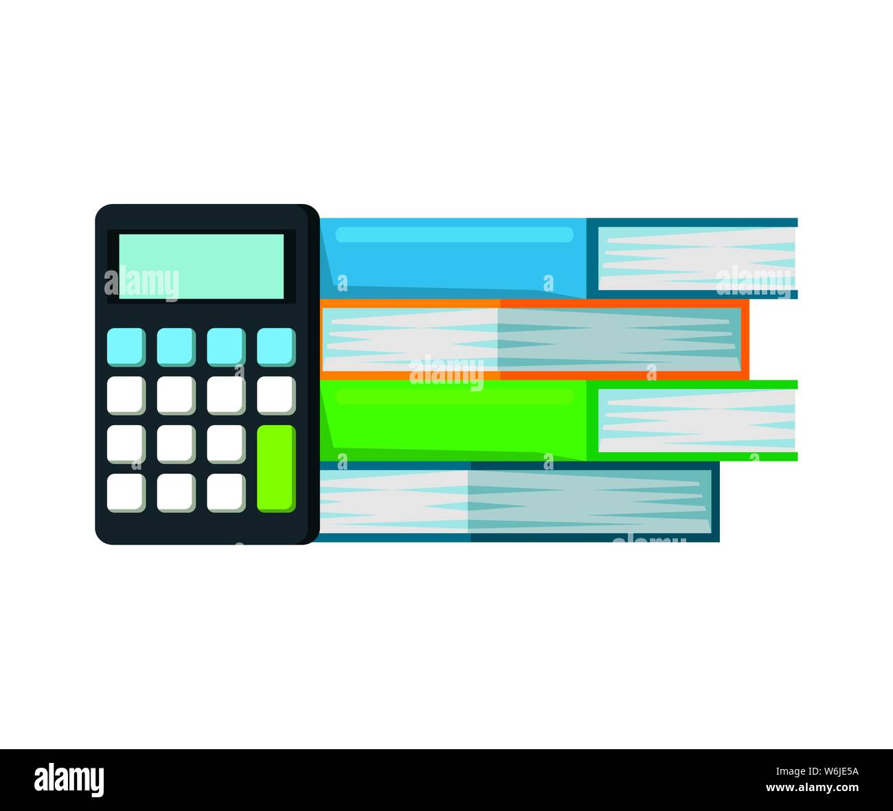 pile text books with calculator Stock Vector Image & Art - Alamy