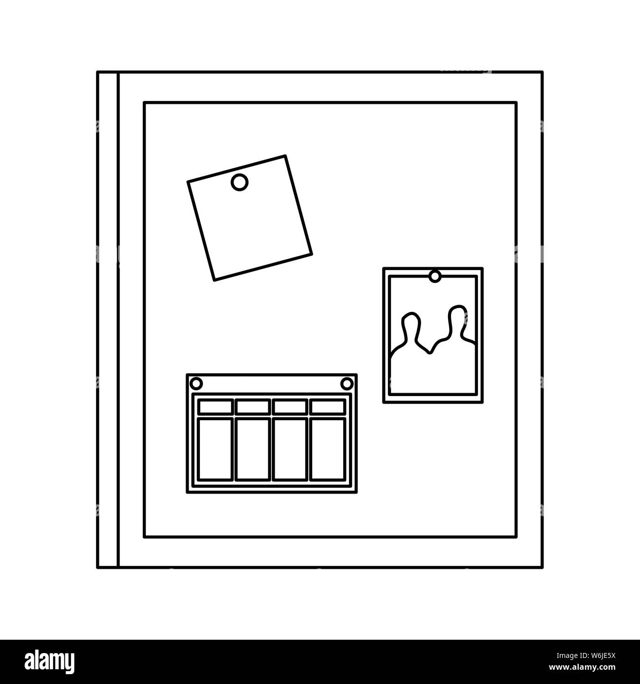 office notes board isolated icon Stock Vector Image & Art - Alamy